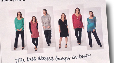 Maternity Clothing featured in Little Treasures magazine